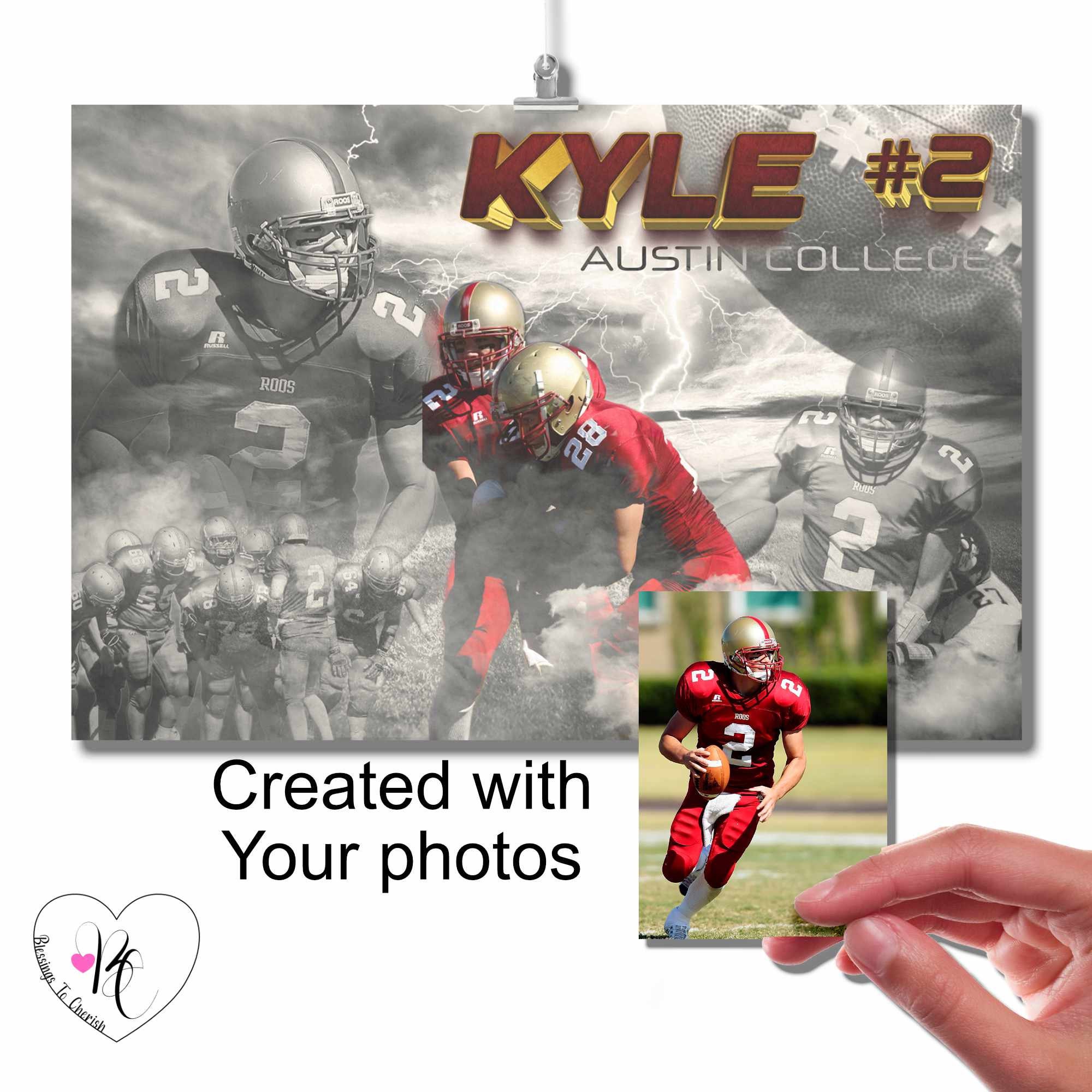 Custom Professional Football Poster From Photo With Matte Finish - Etsy