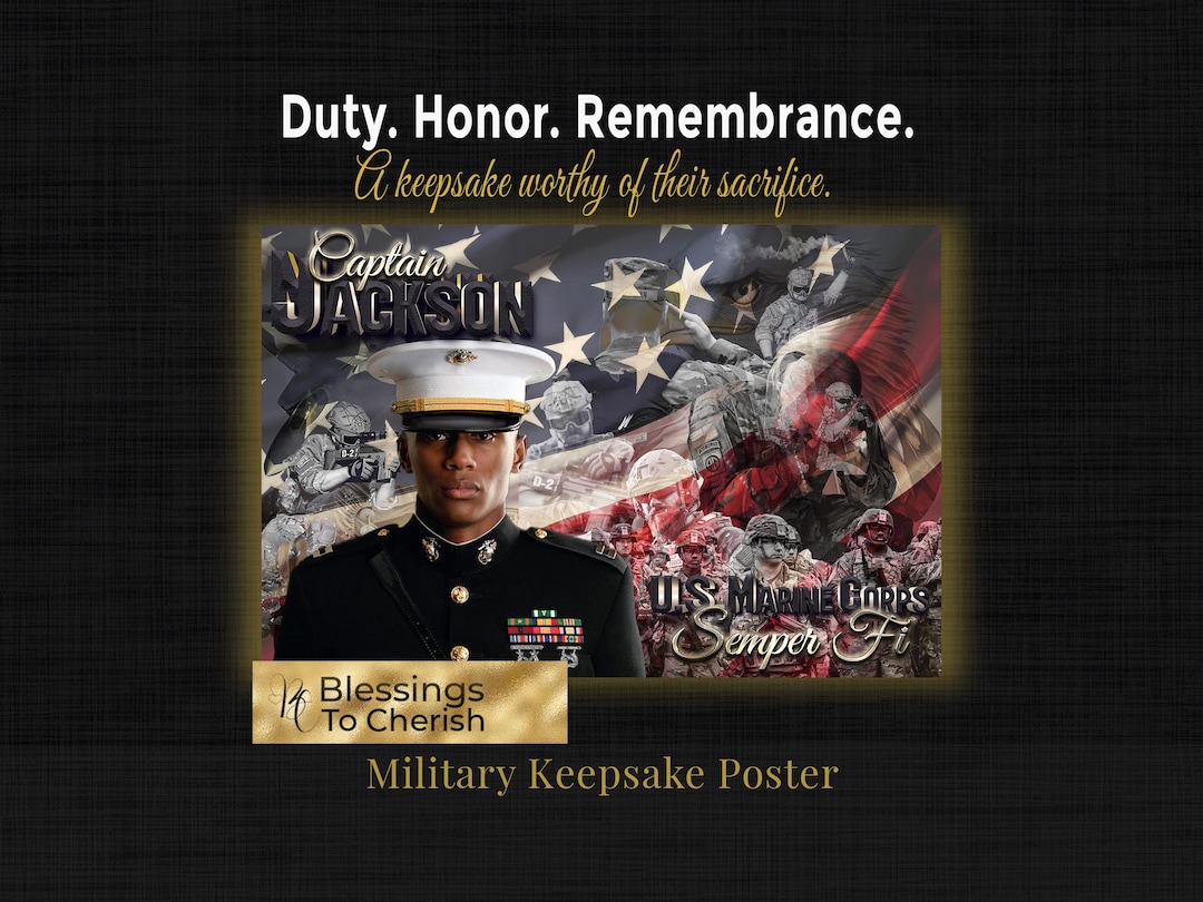 Custom Military Photo Poster: Personalized U.S. Service Tribute - Etsy
