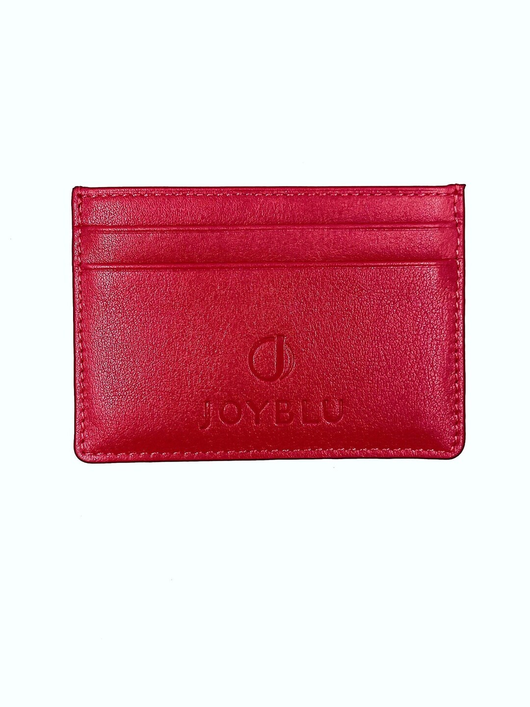 Handmade Minimal Slim Card Holder Wallet in Red Smooth Leather - Etsy
