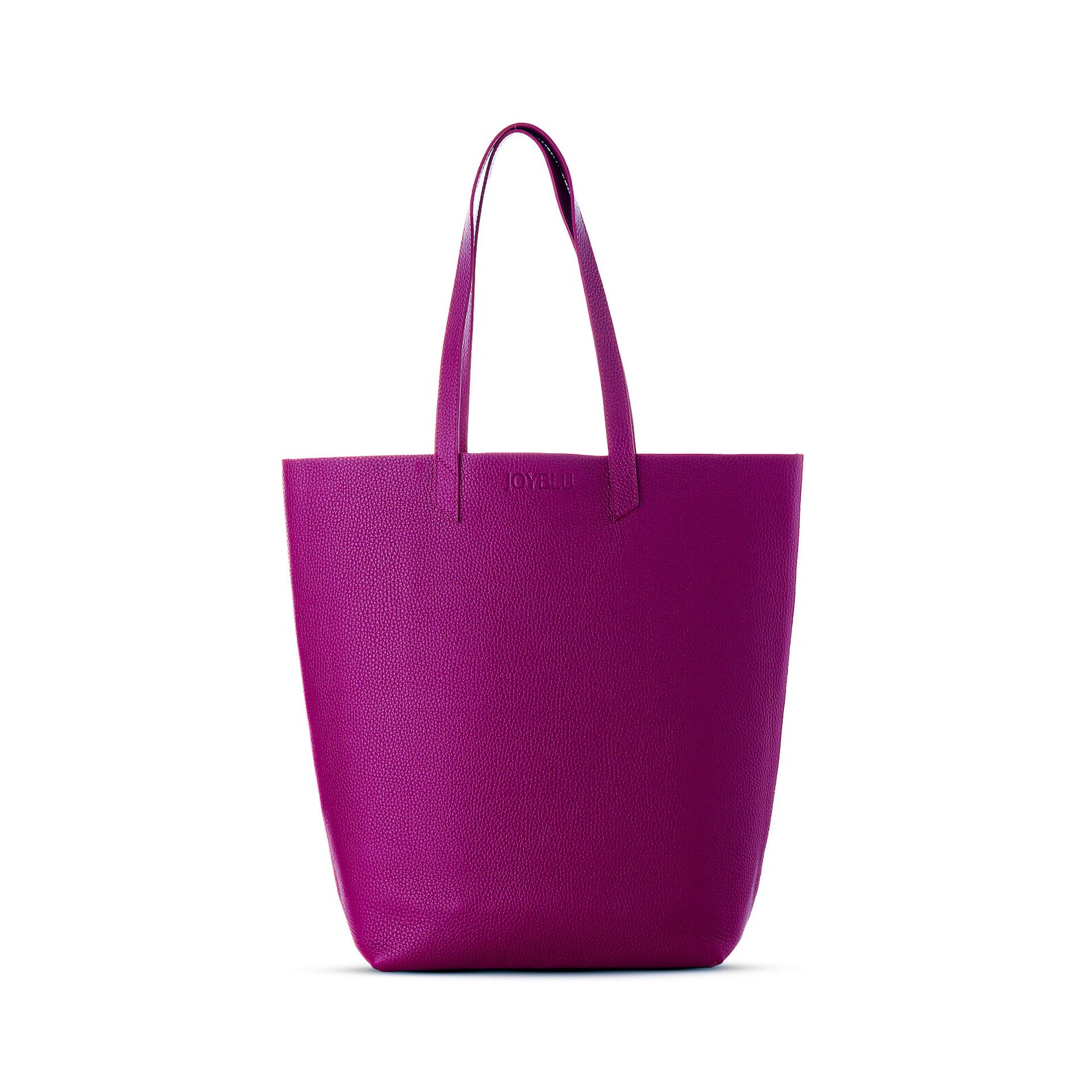 Genuine Handcrafted Leather Fuchsia Shopper Tote Bag Pebbled Italian ...