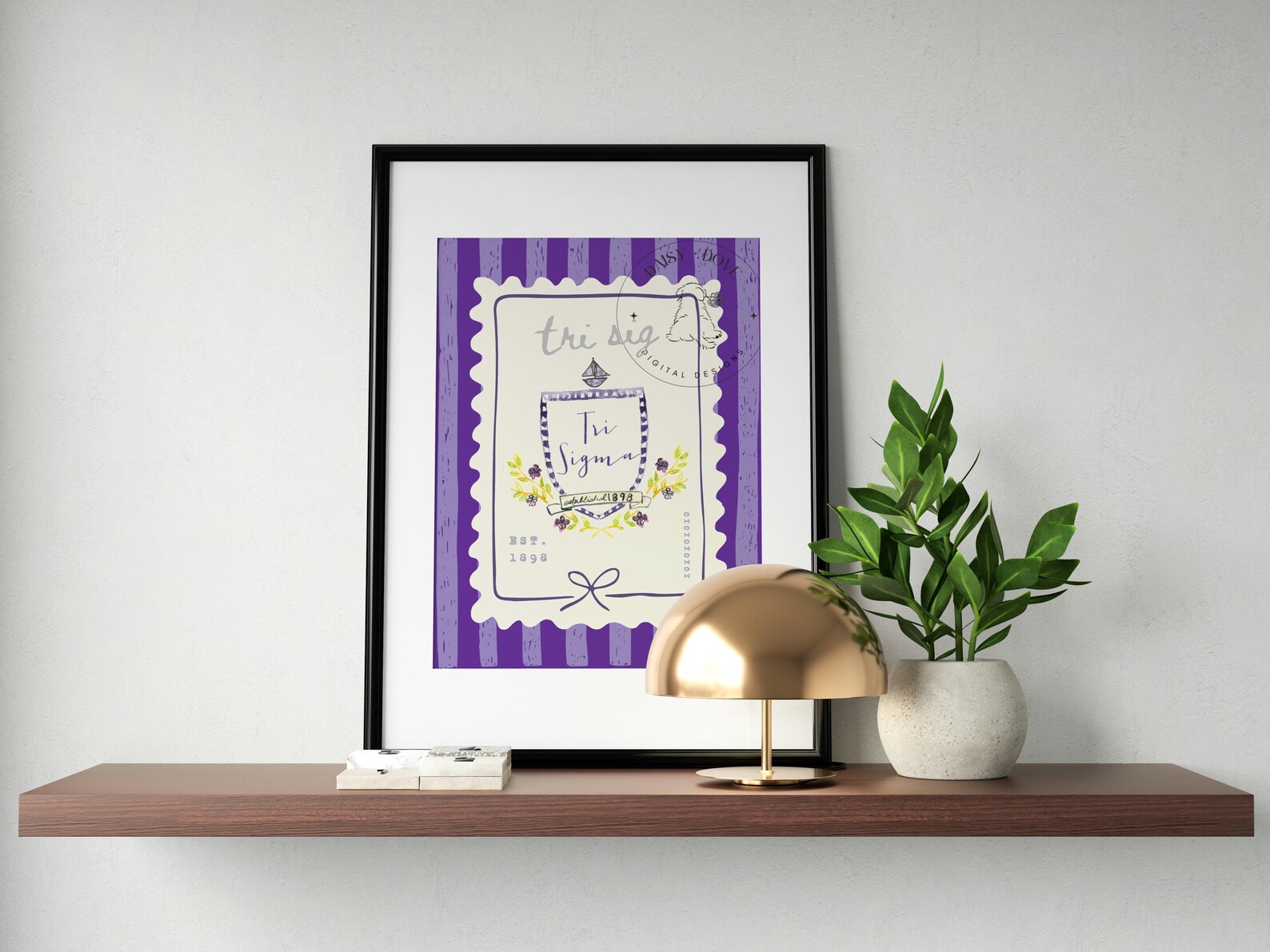 Tri Sigma Crest Printable | Sorority Dorm Wall Art | 8x10 Digital ...