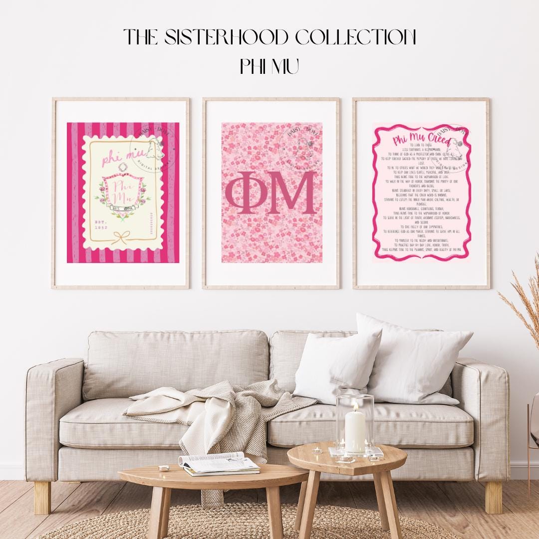 Phi Mu Crest & Creed Print Set (digital Download) - Etsy
