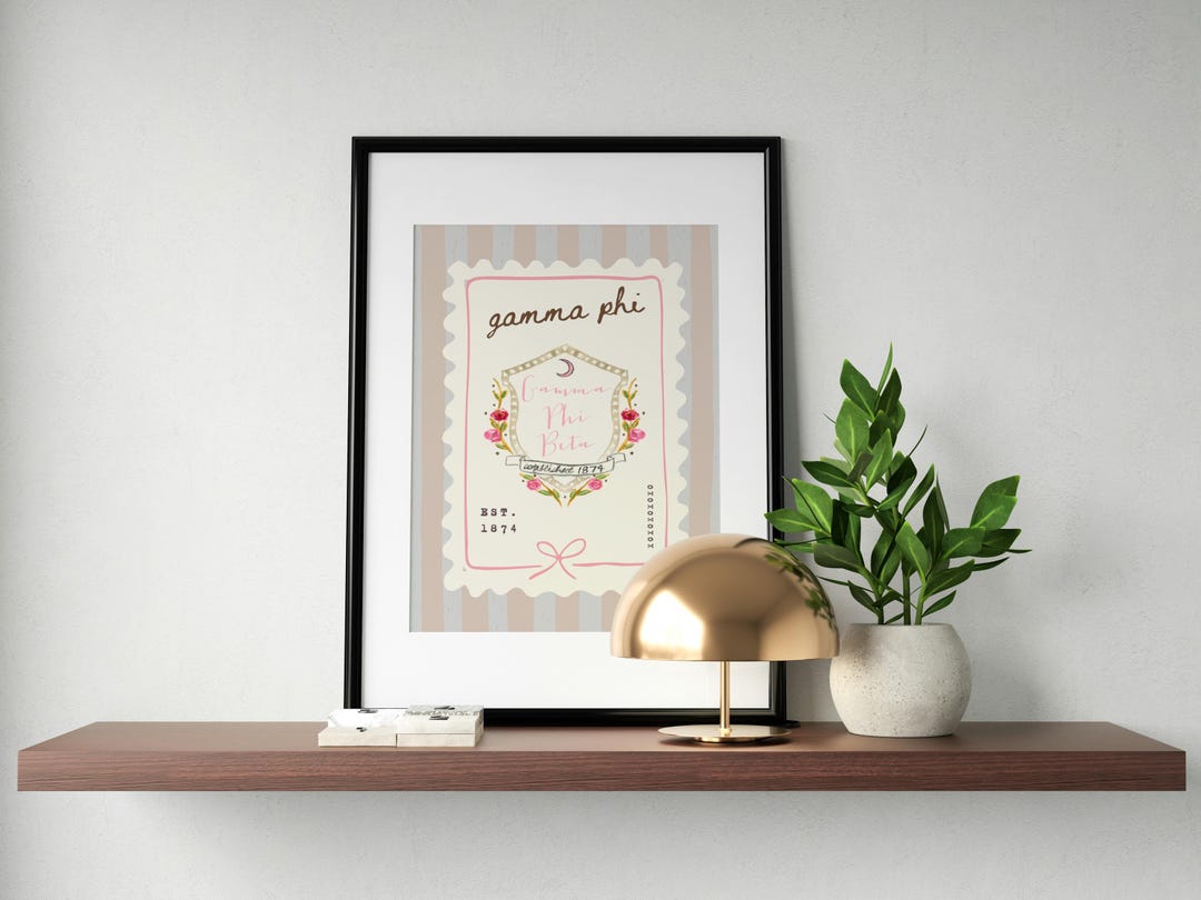 Gamma Phi Beta Crest Printable | Sorority Dorm Wall Art | 8x10 Digital ...