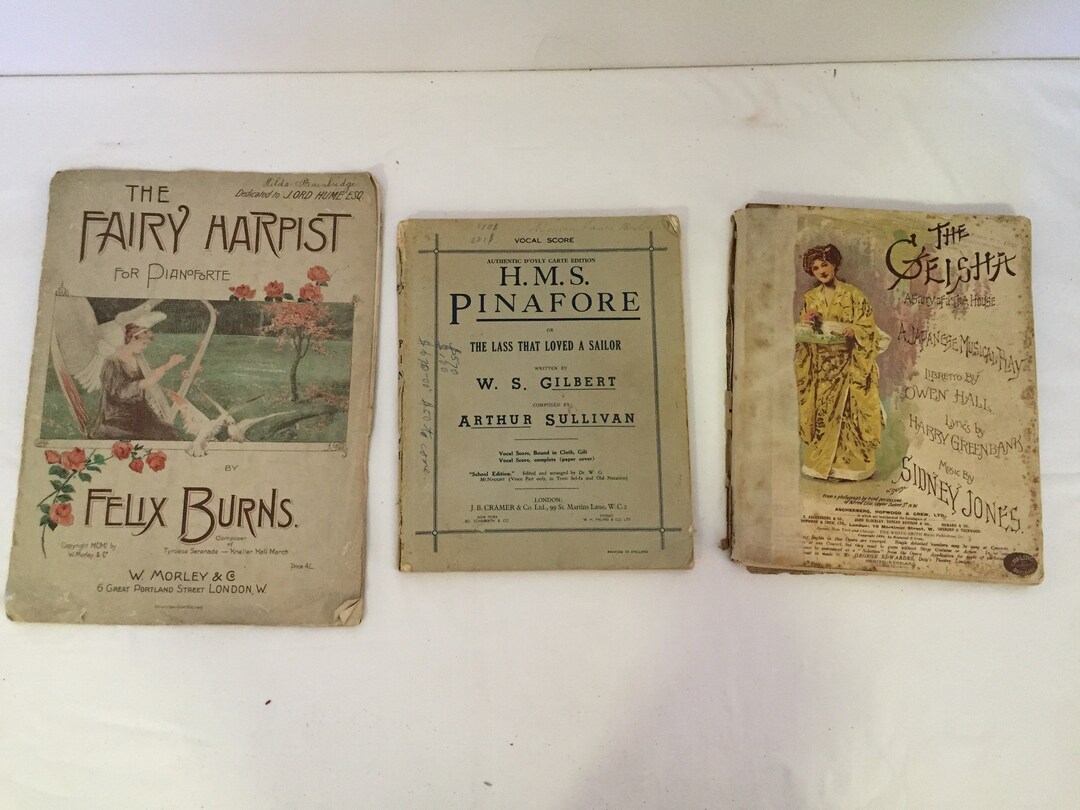 Vintage Ephemera Music Book - Etsy