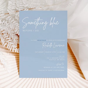 Something Blue Bridal Shower Invitation - Etsy