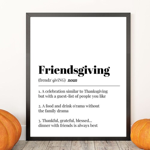 Friendsgiving Definition Poster Printable Friendsgiving - Etsy