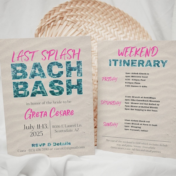 Last Splash Bachelorette - Etsy
