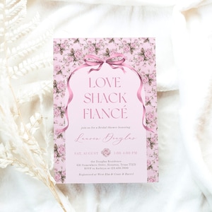 Love Shack Fiancé Invitation Template, Shabby Chic Bridal Shower Invite ...