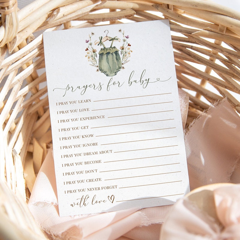 Baby Sprinkle Prayer Cards - Etsy