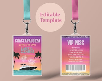 Vip Pass Template - Etsy