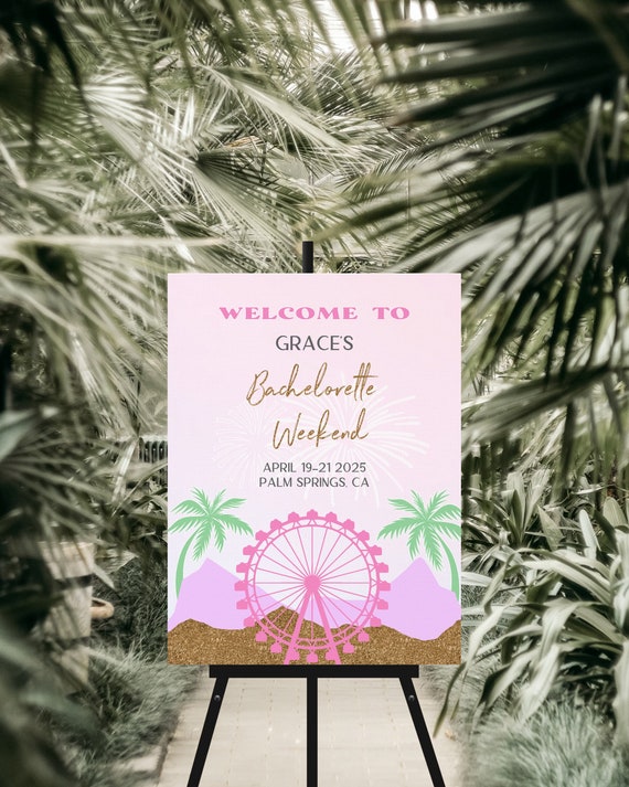 Festival Bachelorette Party Welcome Sign Template Carnival - Etsy