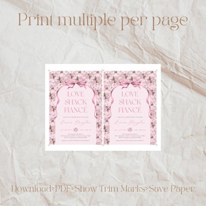 Love Shack Fiancé Invitation Template, Shabby Chic Bridal Shower Invite ...