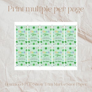 Lucky Charms Favor Tag Template, St Patricks Birthday Favor Tag, Lucky ...