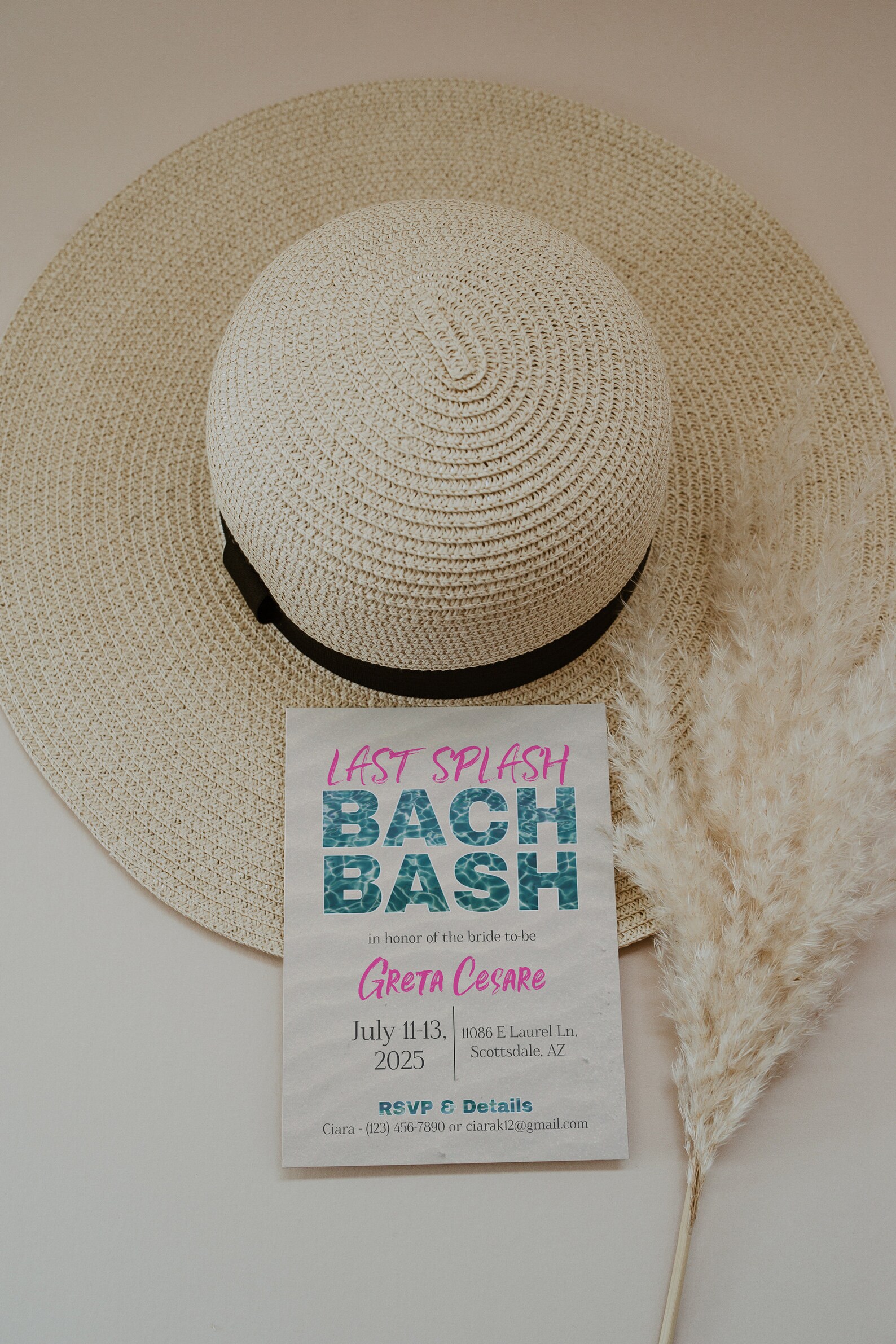 Last Splash Bachelorette Invitation Template Beach - Etsy