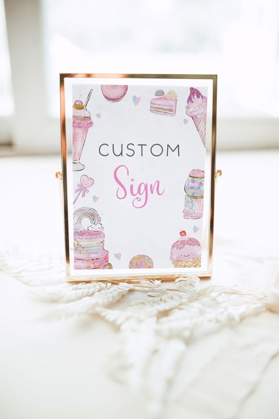 Editable Two Sweet Birthday Custom Sign Template Two Sweet - Etsy