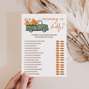 Pumpkin Truck Baby Shower Game Bundle, A Little Pumpkin is on the Way ...