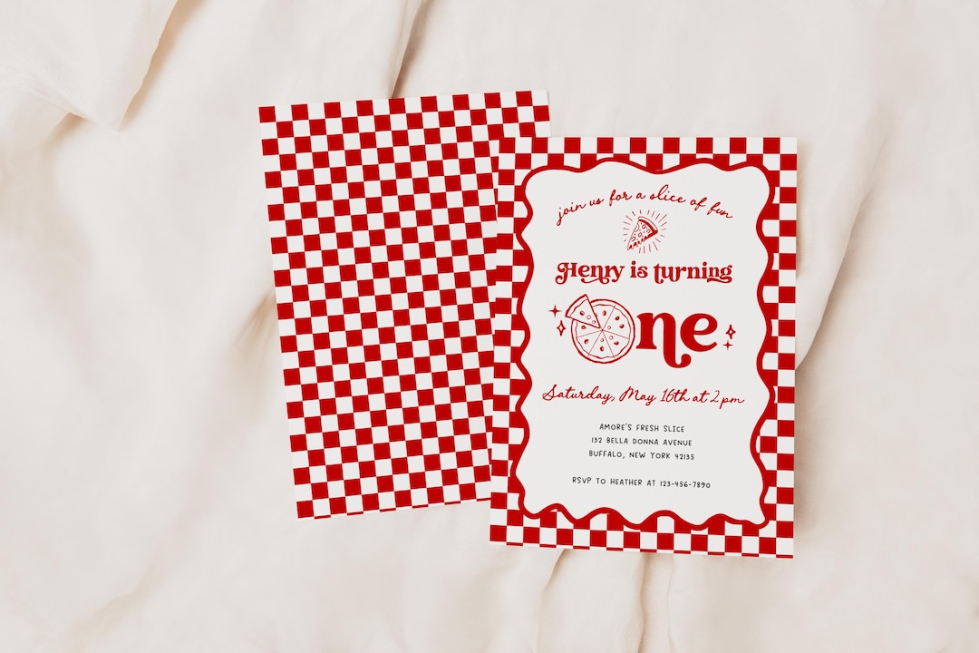 A Slice of Fun Birthday Invitation Template: Pizza First Birthday ...