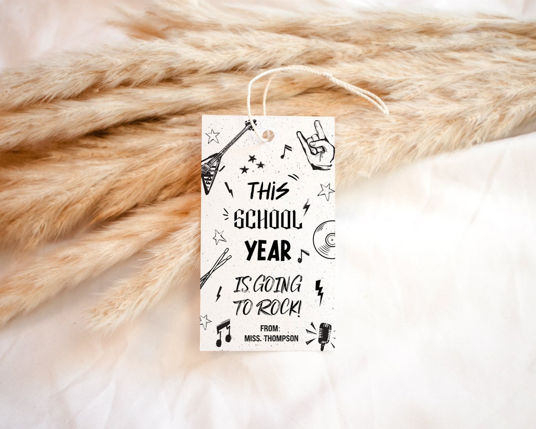 This Year is Going to Rock Tag Template, Pop Rocks Tag for Students ...