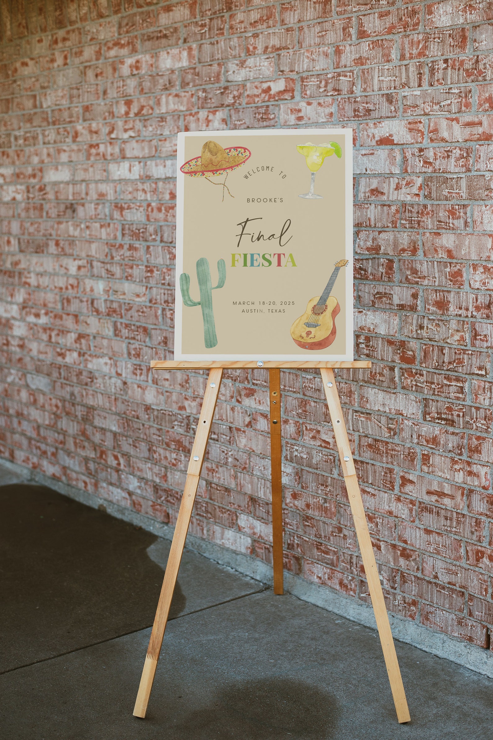 Final Fiesta Welcome Sign Template Bachelorette Party Poster | Etsy