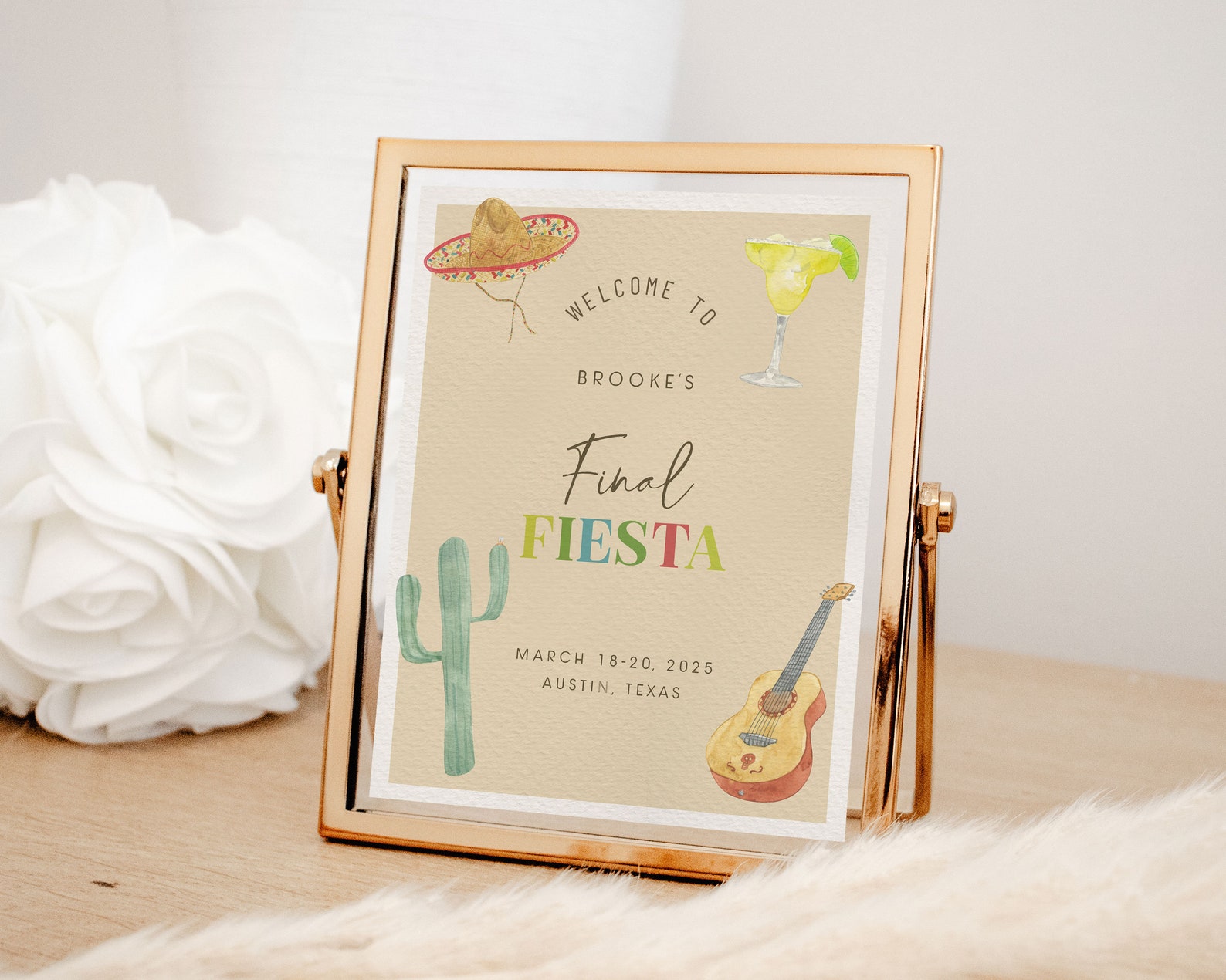 Final Fiesta Welcome Sign Template Bachelorette Party Poster | Etsy