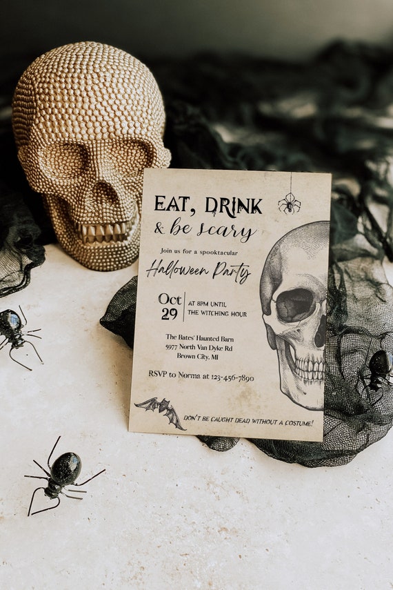 Creepy Halloween Invitations Templates Halloween Party Invitation