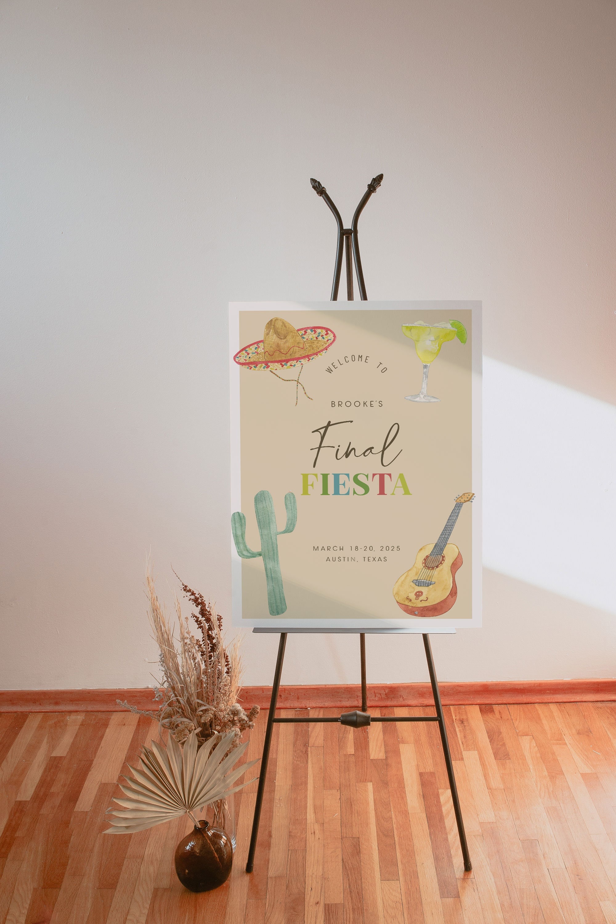 Final Fiesta Welcome Sign Template Bachelorette Party Poster - Etsy
