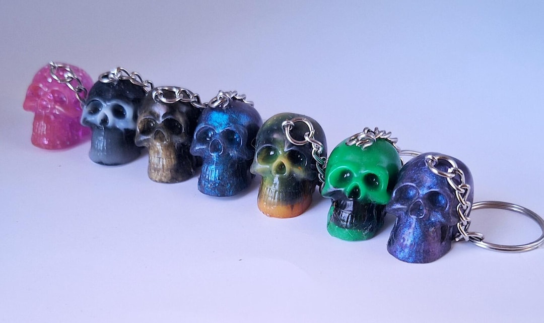 Handmade Skull Keychain - Etsy