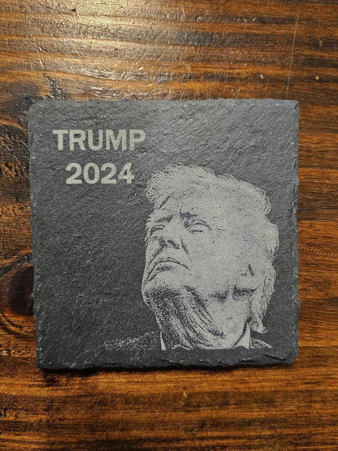 Trump 2024 Slate Coasters Set of 4 Patriotic Drink Coasters Support ...