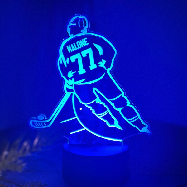 Hockey Personalized Night Light - Etsy