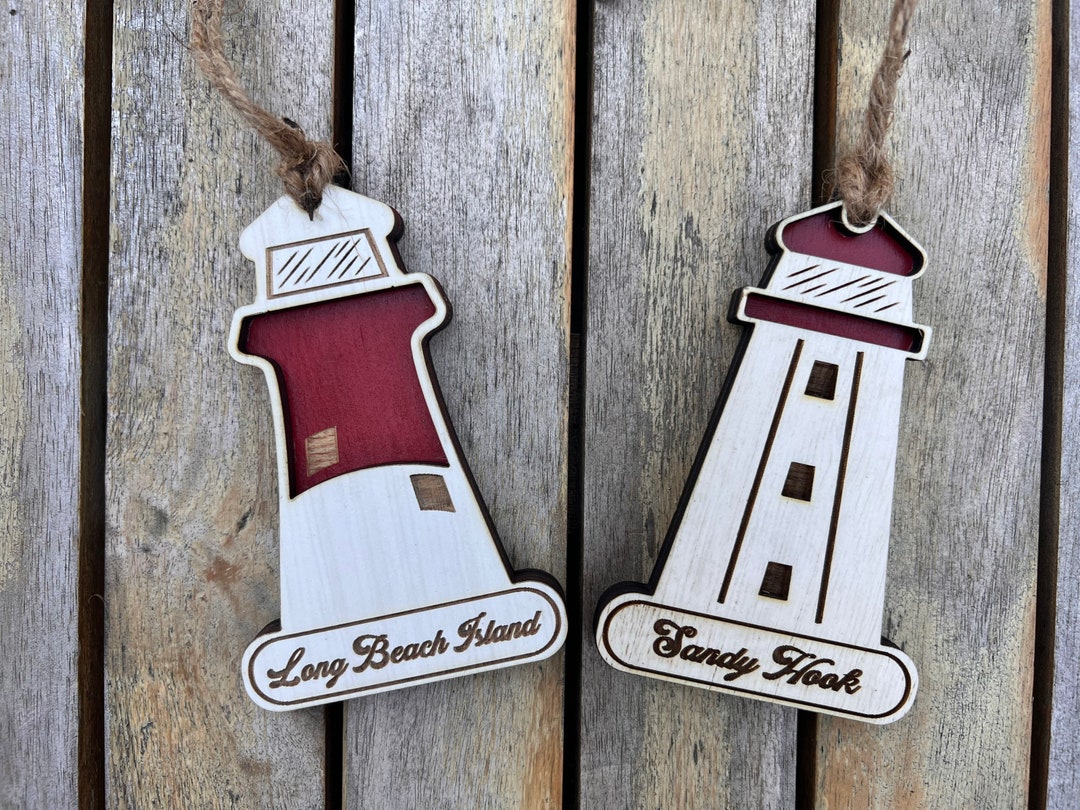 Lighthouse Ornament, Barnegat Lighthouse, Sandy Hook Lighthouse, NJ ...