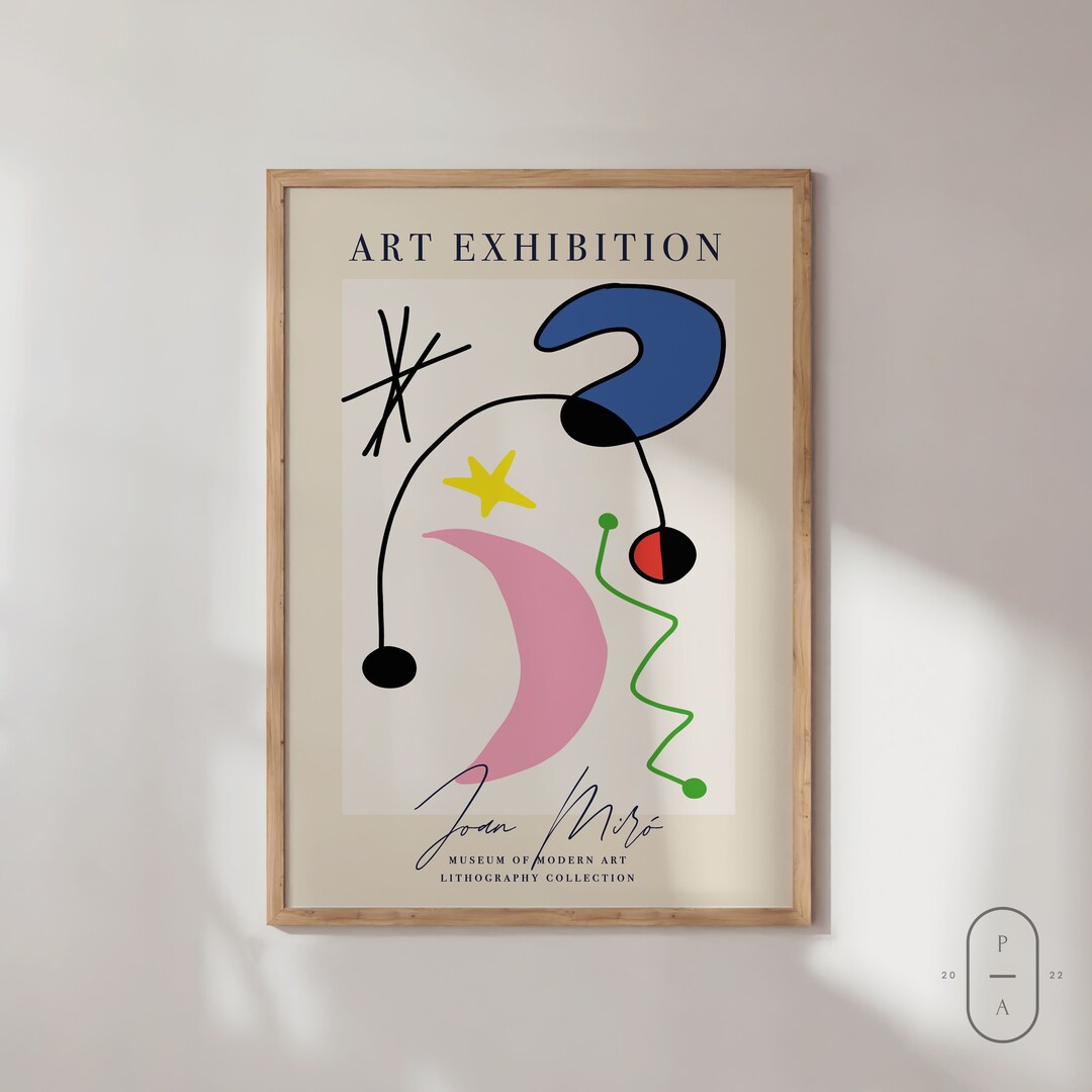 Modern Art Print | Joan Miro | Framed Wall Art | Exhibition Poster ...