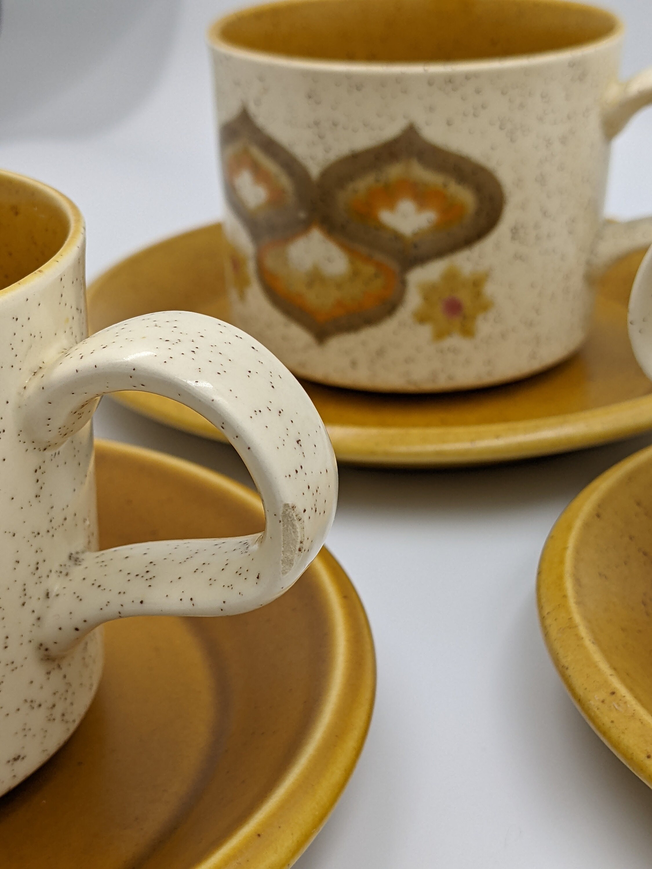 Set of 4 Vintage 1970s Royal Worcester Palissy England KALABAR Speckled ...