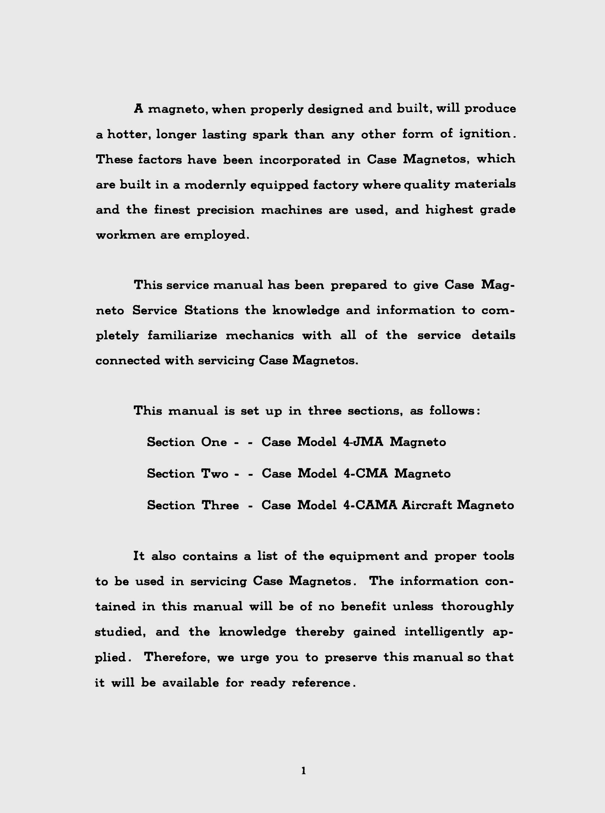 Case Magneto Service Manual - Etsy