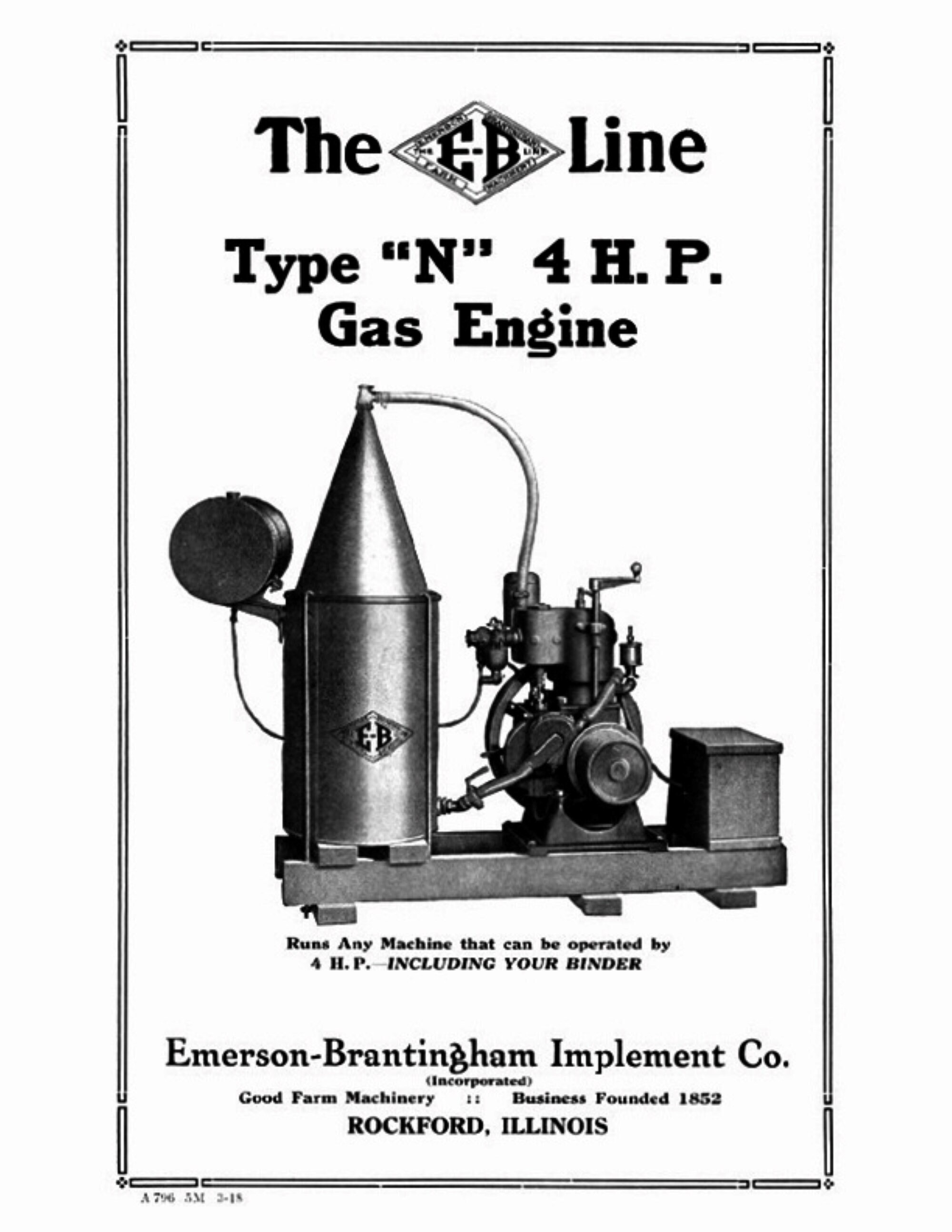 E.B. Line Type N 4 HP Gas Engine - Etsy