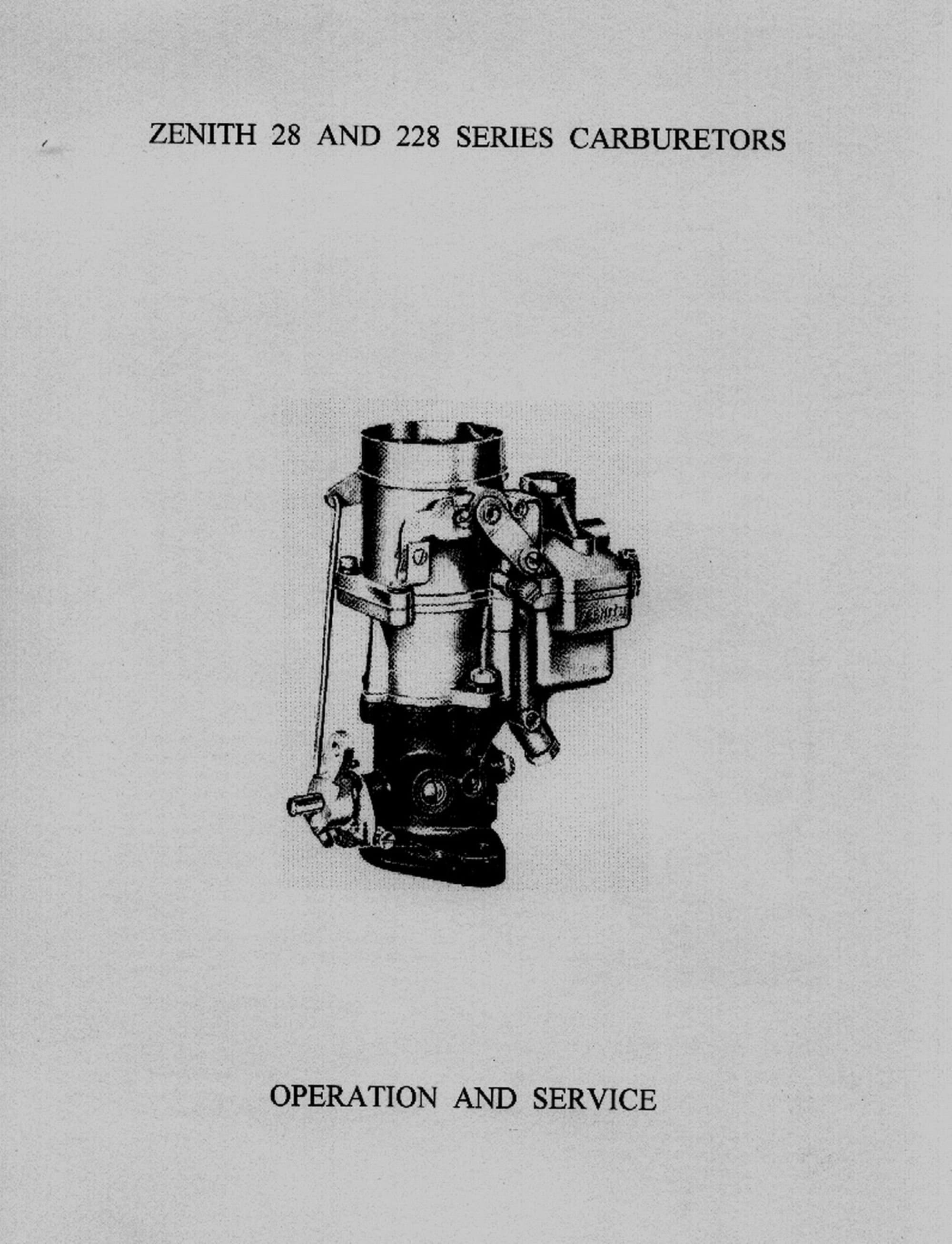 Ajuste Del Carburador Zenith KIT DE JUNTAS / SERVICIO DE CARBURADOR