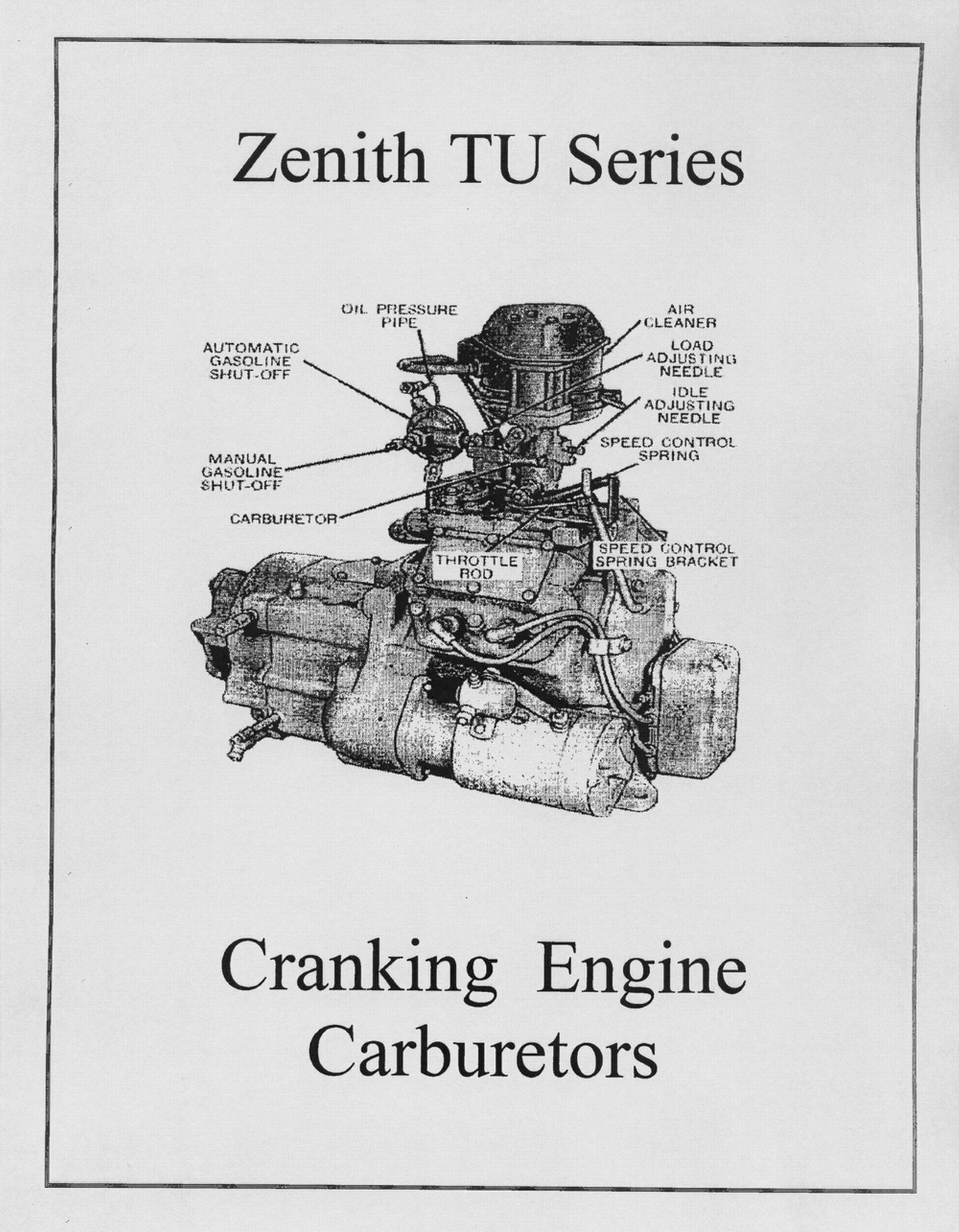 Zenith TU Cranking Engine Carburetors - Etsy