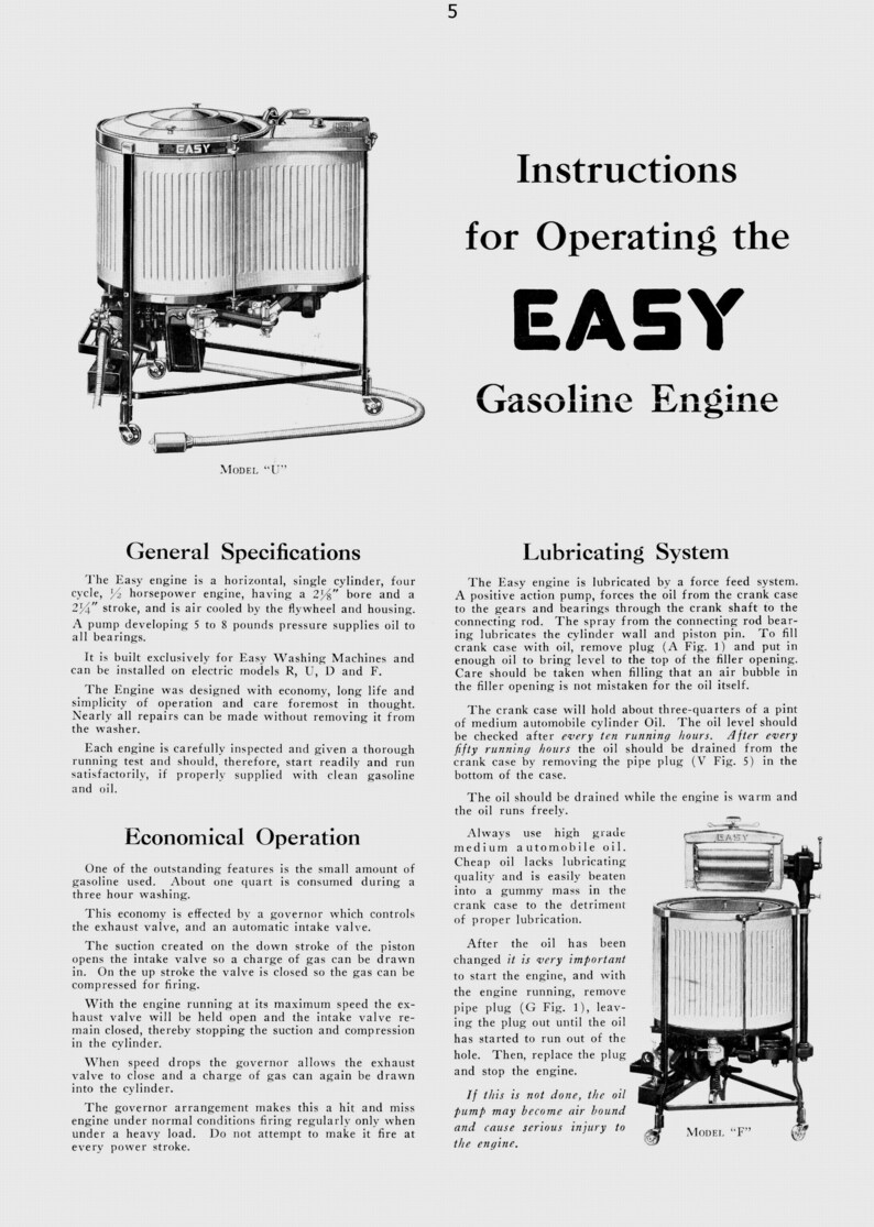 Easy Engine Instructions and Parts List - Etsy