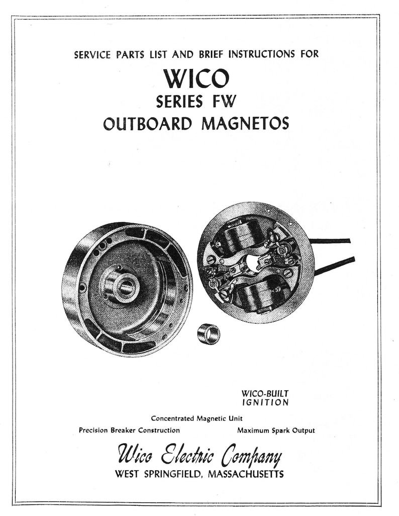 Wico Series FW Outboard Magnetos - Etsy