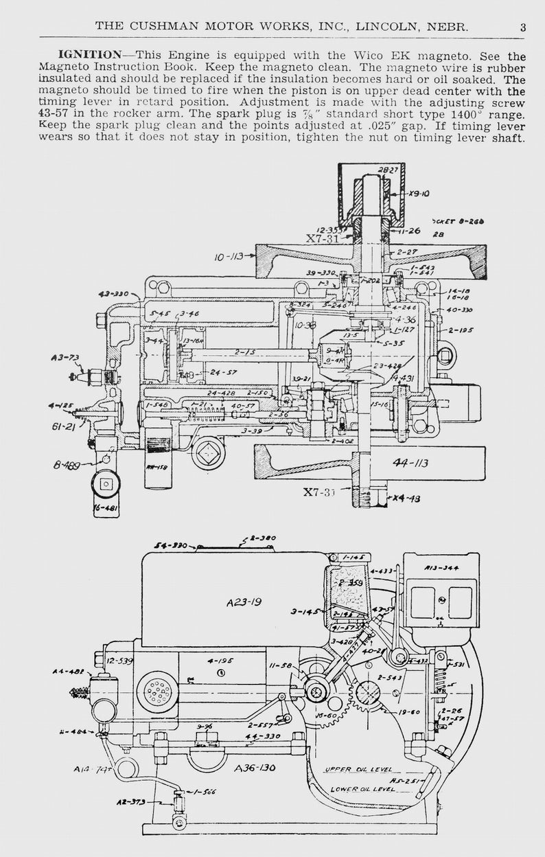 Cushman Cub Model R Instructions - Etsy