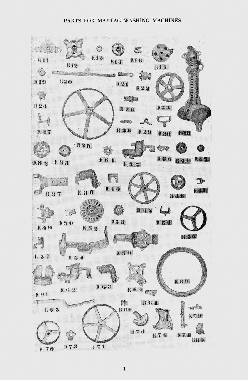MAYTAG Multi-motor Engine & Washing Machine Parts List - Etsy