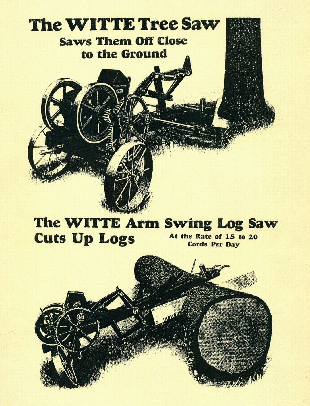 Witte Tree Saw Operating Manual and Parts List - Etsy