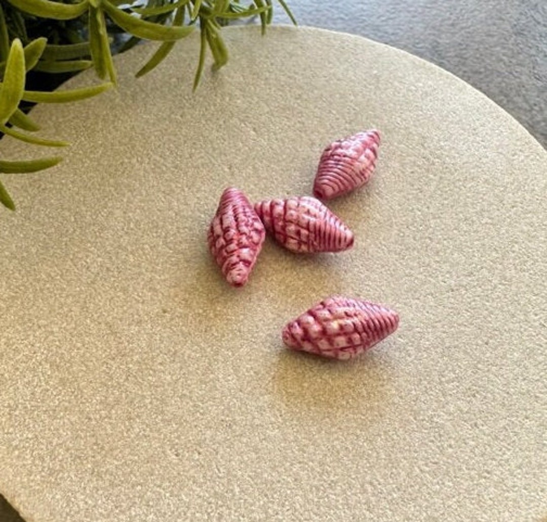 Czech Pressed Glass Seashell Bead, Preciosa, John Bead, 16x8mm, Sold by ...