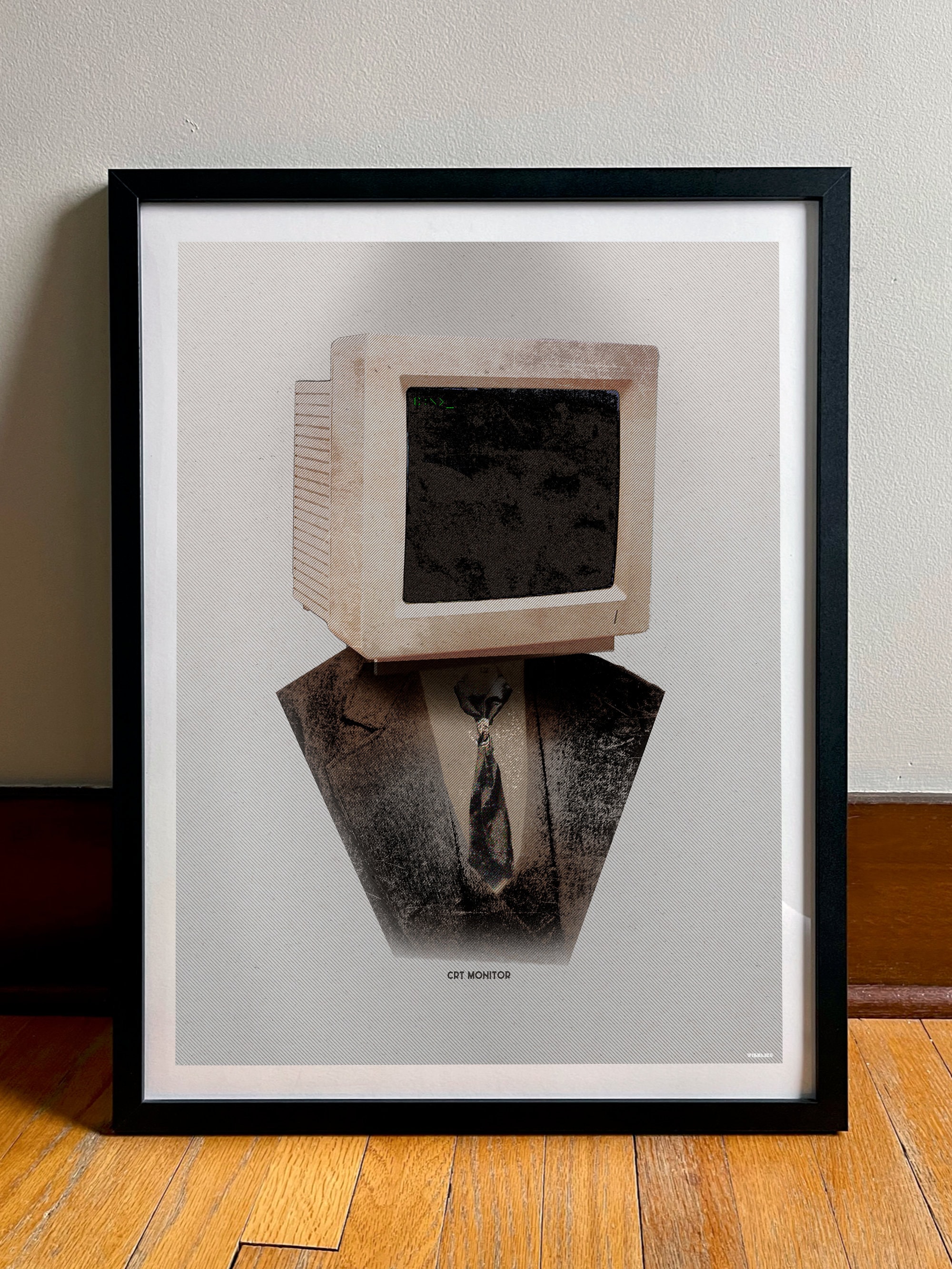 Faces of the Past | CRT Monitor | Digital Art | Vintage Art Print ...