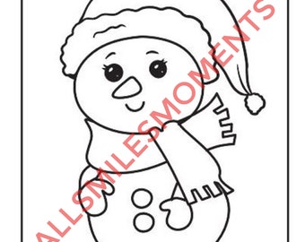 30 Christmas Coloring Pages for Kids | Etsy