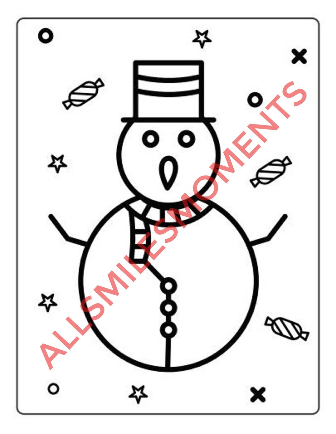 40 Christmas Coloring Pages for Kids - Etsy