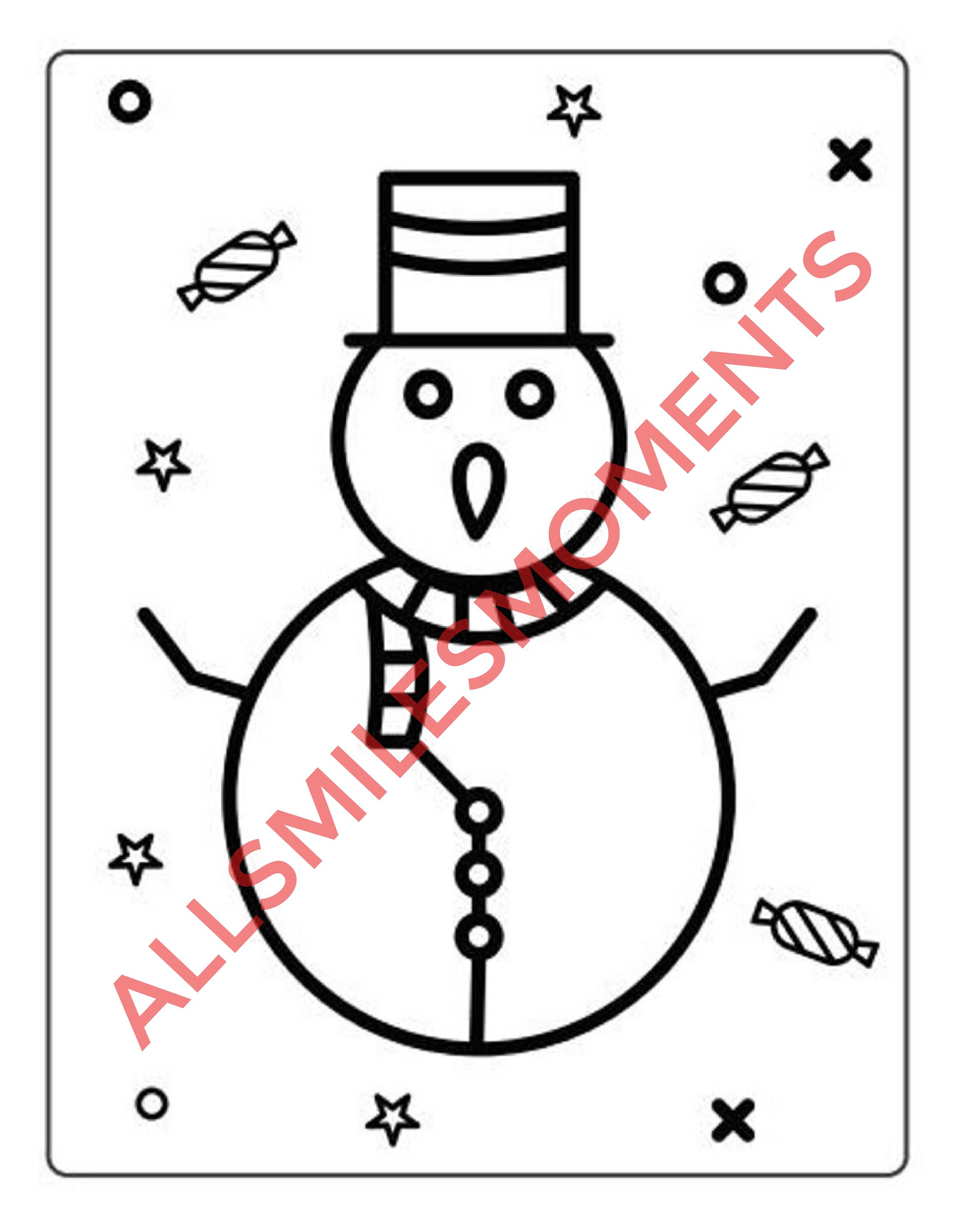 40 Christmas Coloring Pages for Kids - Etsy