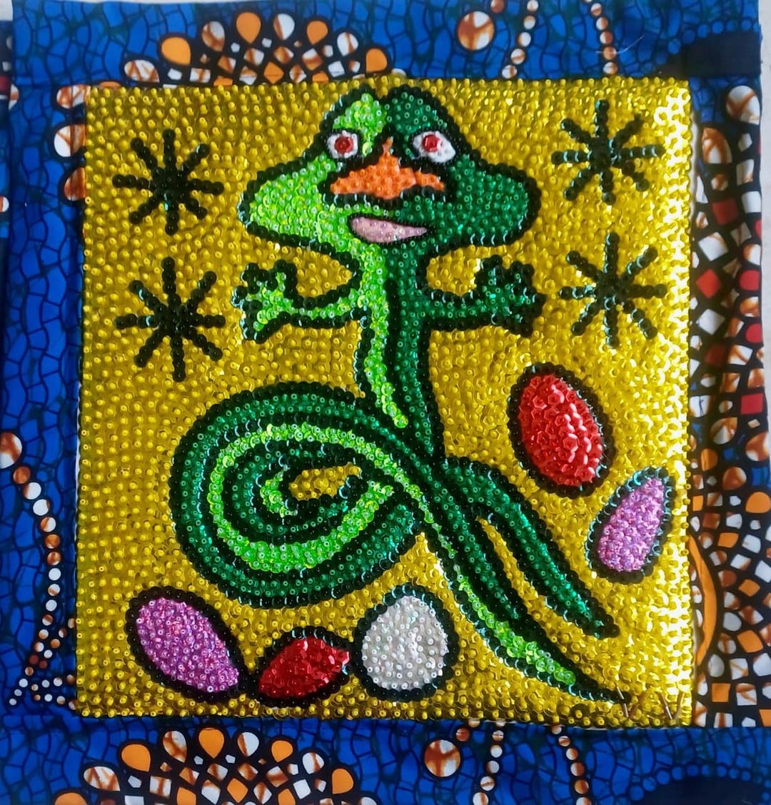 Damballa Vodou Flag by Valentin Valris, Made in Haiti. Support Haitian ...