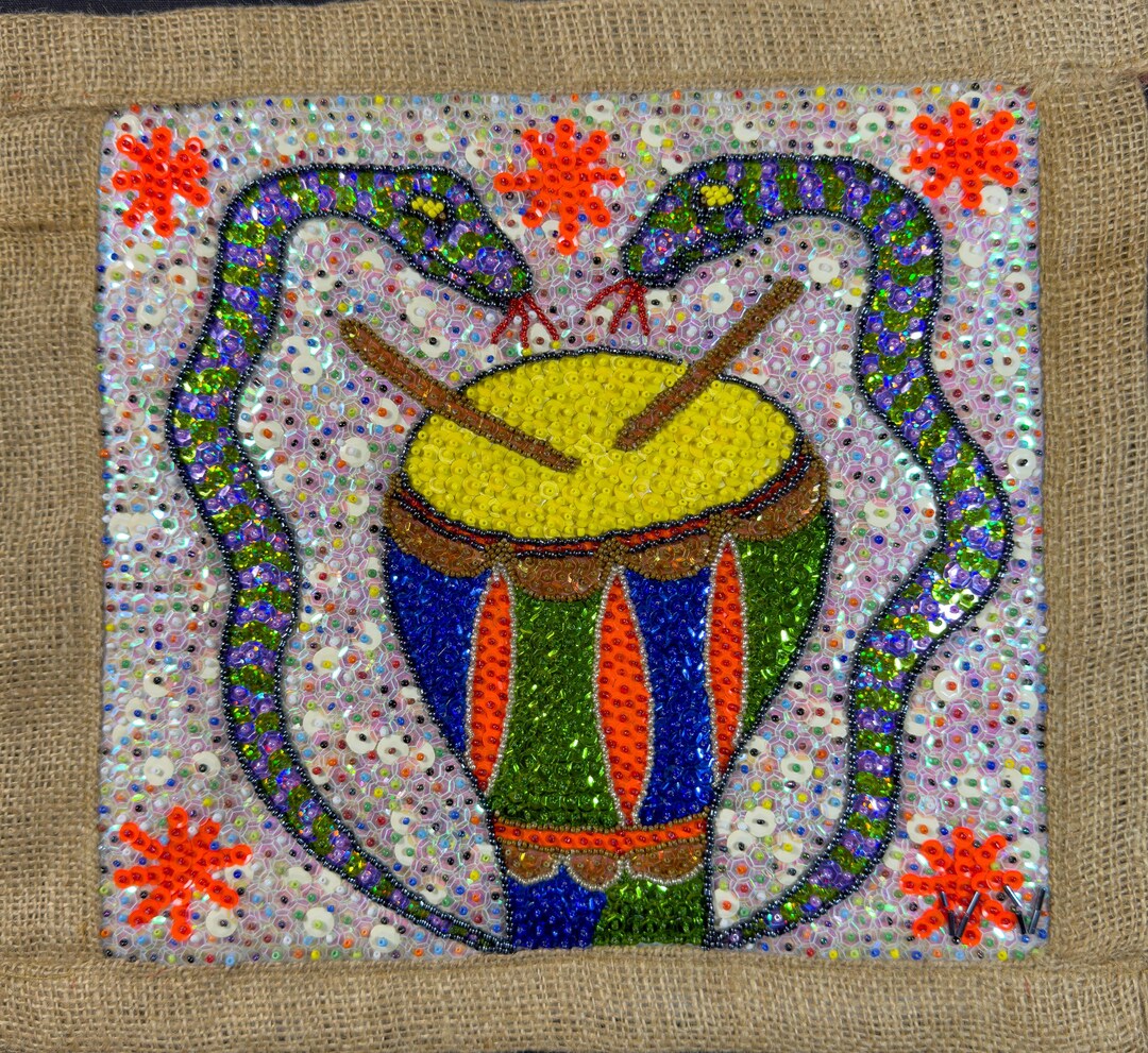 Damballa Ceremony, Haitian Vodou Flag by Valentin Valris - Etsy
