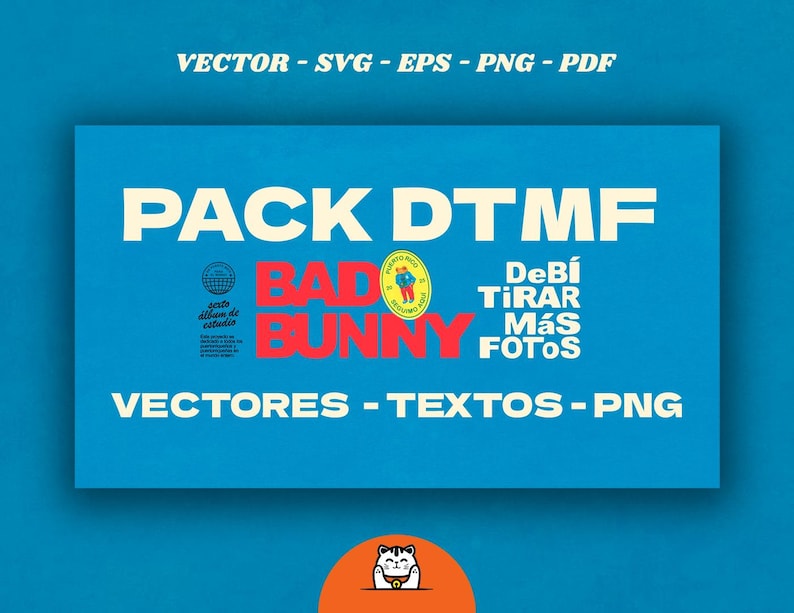 Bad Bunny Debi Tirar Mas Fotos Logo Vector SVG/EPS/png/pdf/ai/ Vector ...