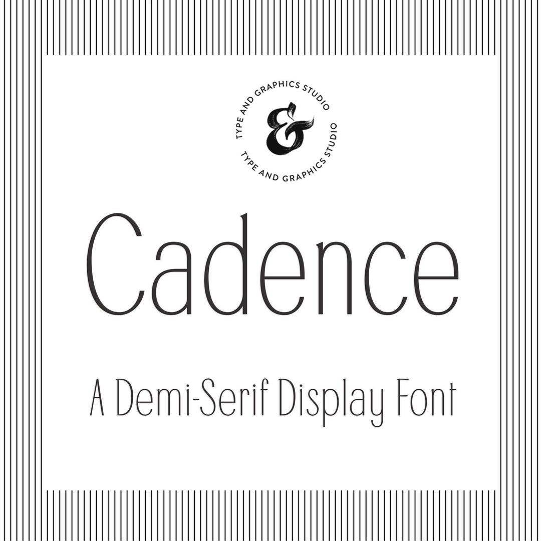 Cadence Demi Serif Font: Elegant Display Typeface - Etsy